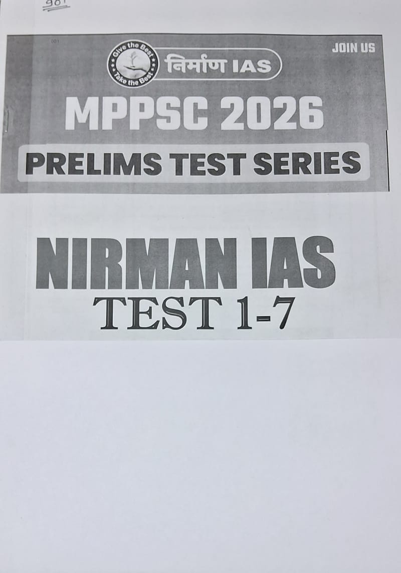 Nirman IAS - MPPSC Prelims 2026 Test Series (Unit 1-7) Hindi & English ...