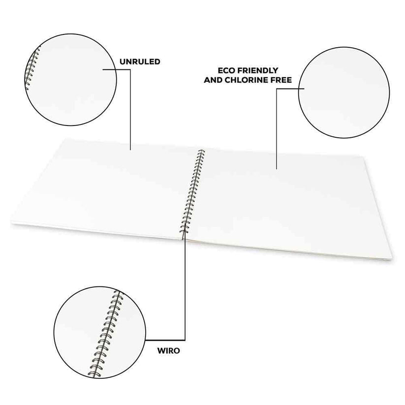 Classmate A3 Bulky Artist Paper Drawing Book – 100 Pages, 130gsm, Spir ...