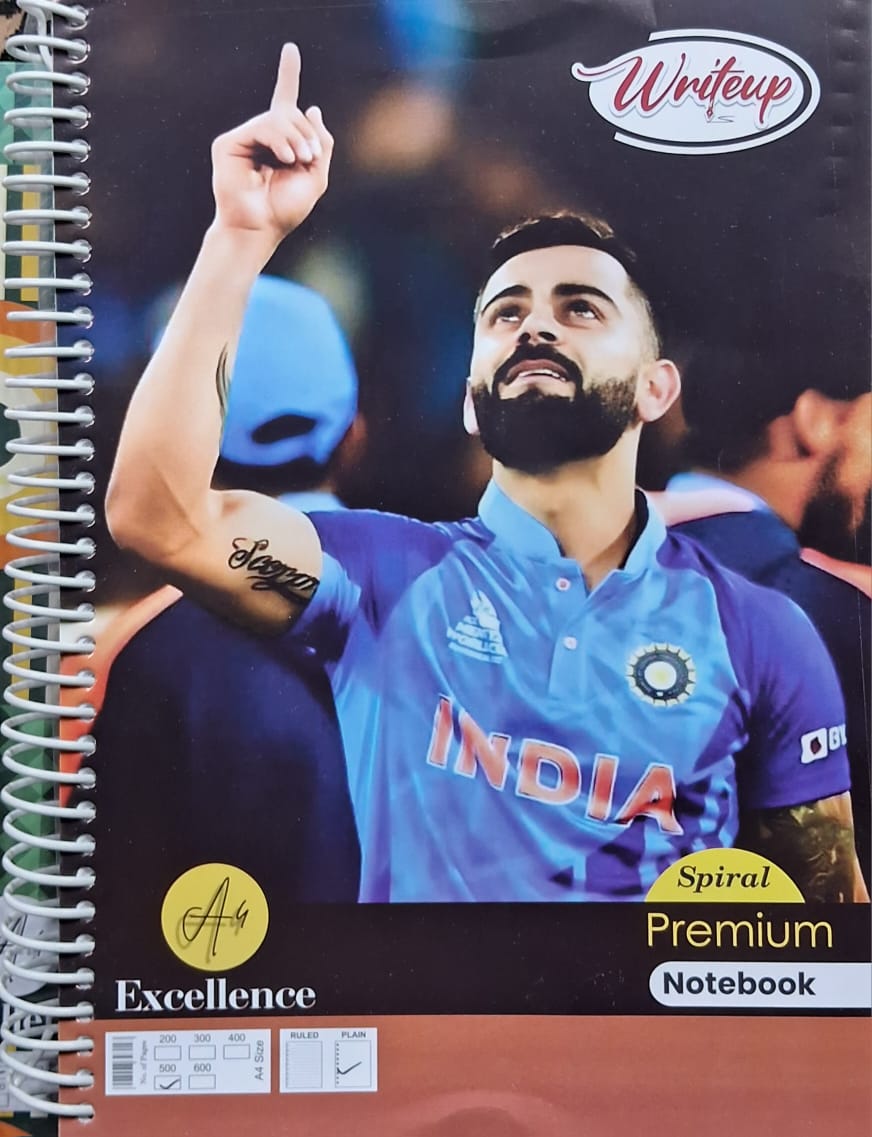 Writeup Spiral Premium Notebook (A4 Size, 500 Pages) Unruled – B3books