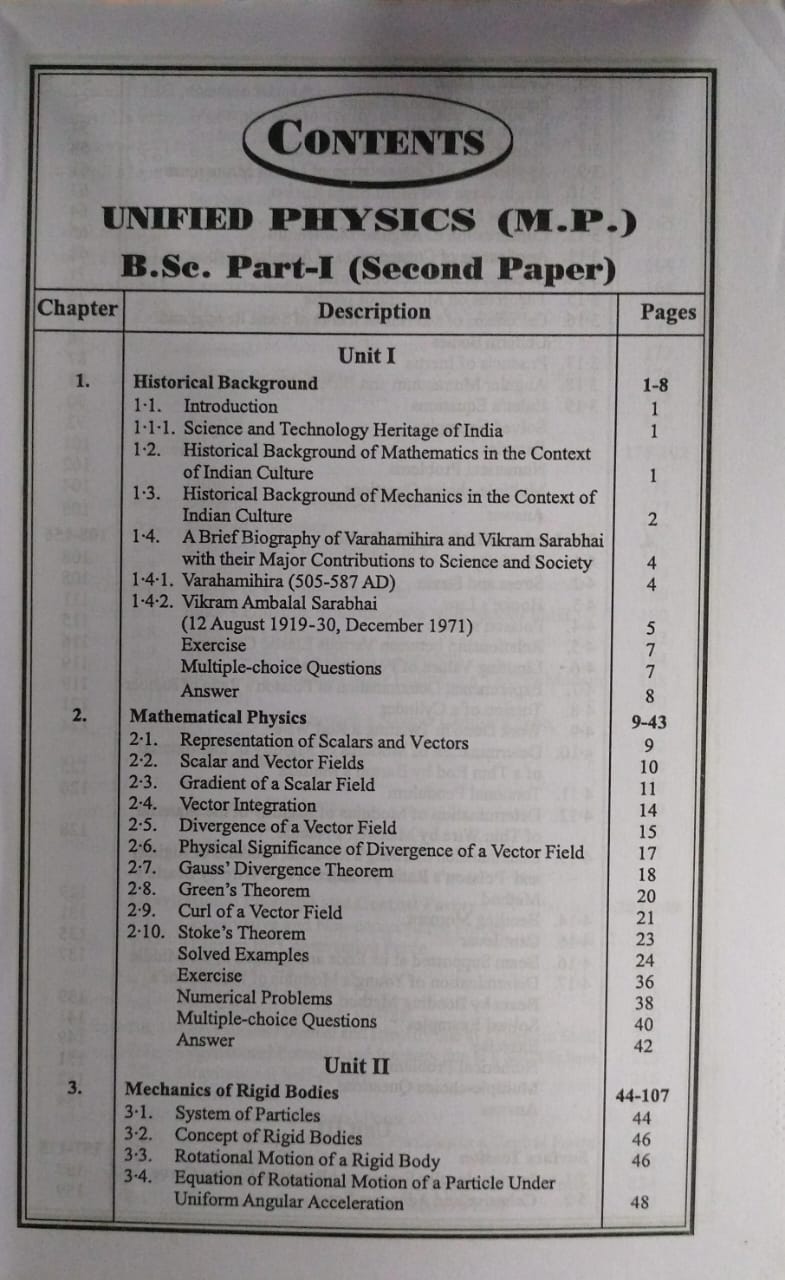 Navbodh BSc Unified Physics (minor) Part 1 [English Medium] – B3books