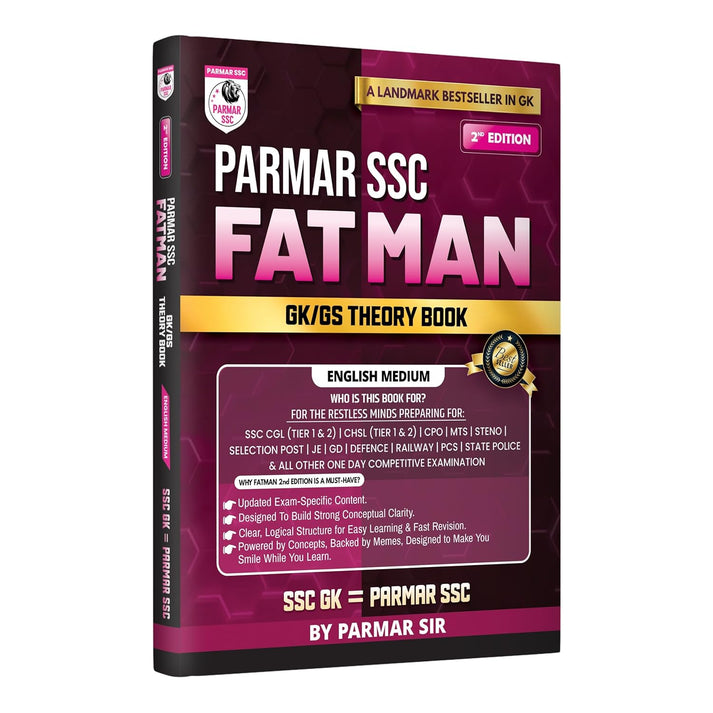 PARMAR SSC Fatman GK/GS Theory Book 2nd Edition 2026 (English Medium ...