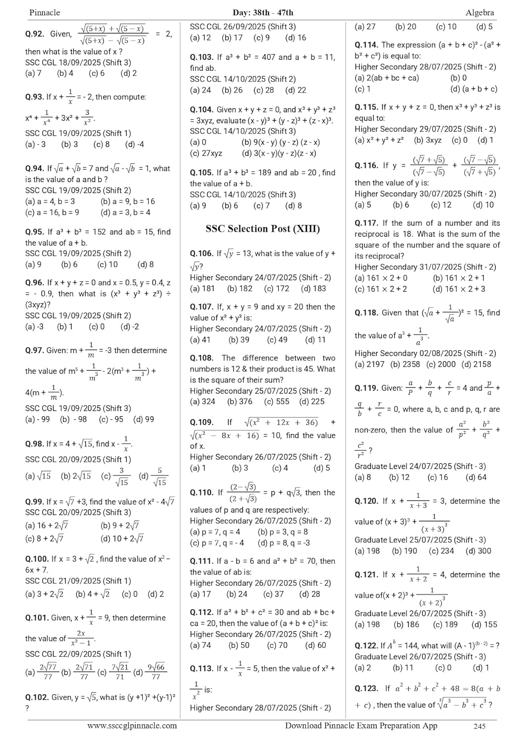 Pinnacle - SSC Maths Chapter-Wise 6800+ebp MCQs (8th Edition) English ...