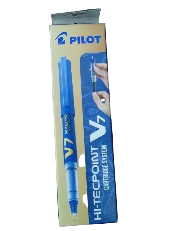 Pilot Hi-Tecpoint V7 Cartridge Pen Blue – Precision Smooth Writing Pen ...