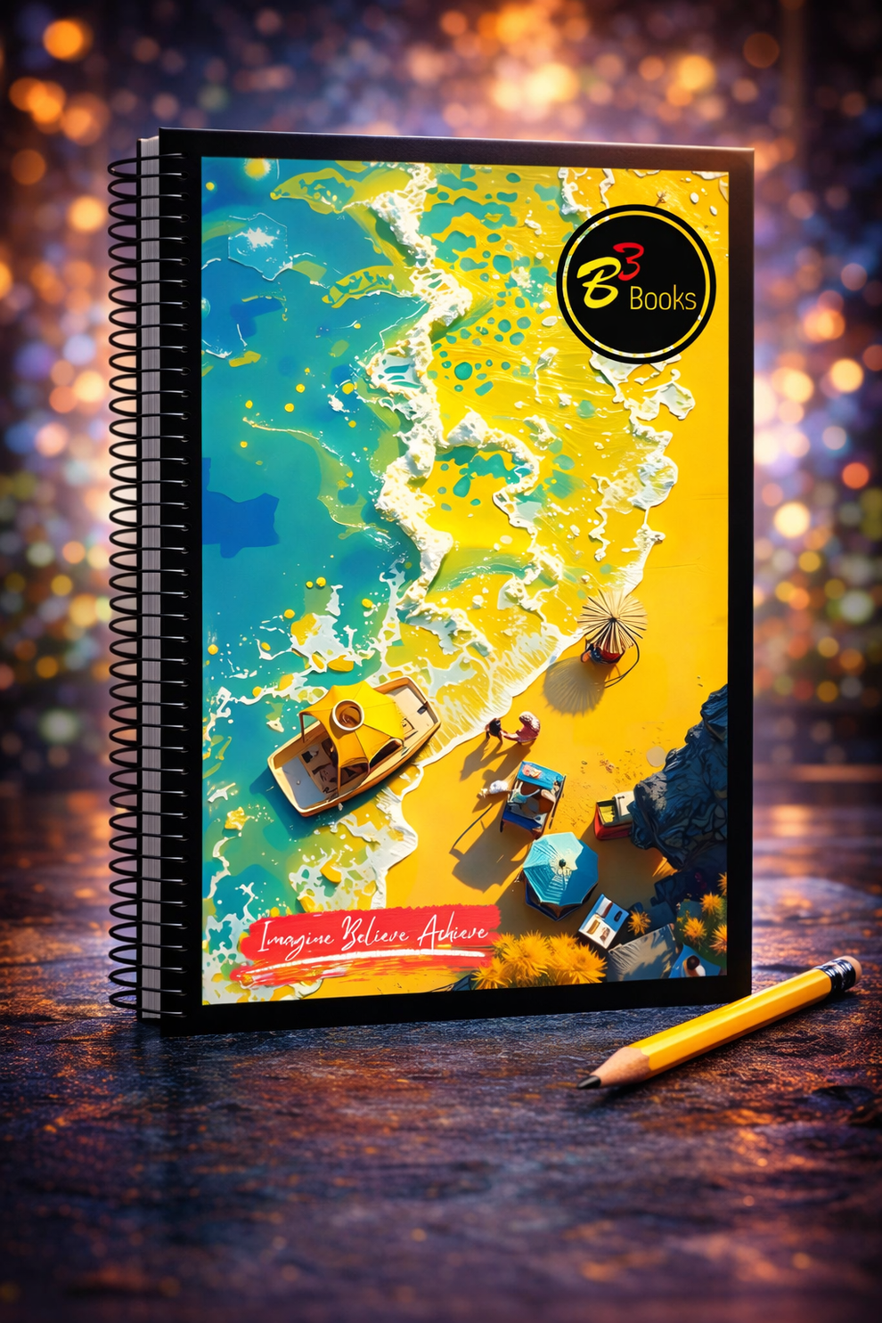 B3 Books Designer Spiral Notebook | White Ruled Pages | 500 Pages – B3books