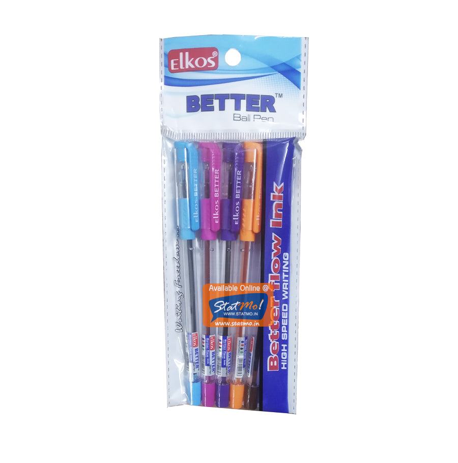 Elkos Better 5 Ball Pen – Smooth Writing Ball Pen for Daily Use – B3books