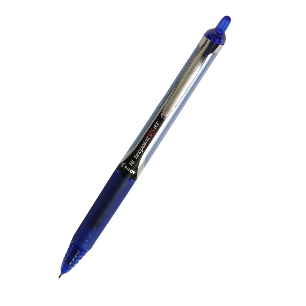 Pilot Hi-Tecpoint V5 RT Blue – Retractable Roller Pen – B3books