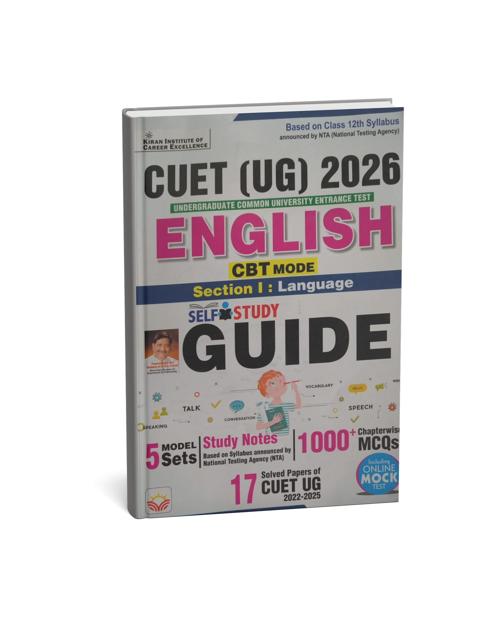 Kiran CUET UG 2026 English Guide | Study Notes + Chapterwise MCQs Incl ...